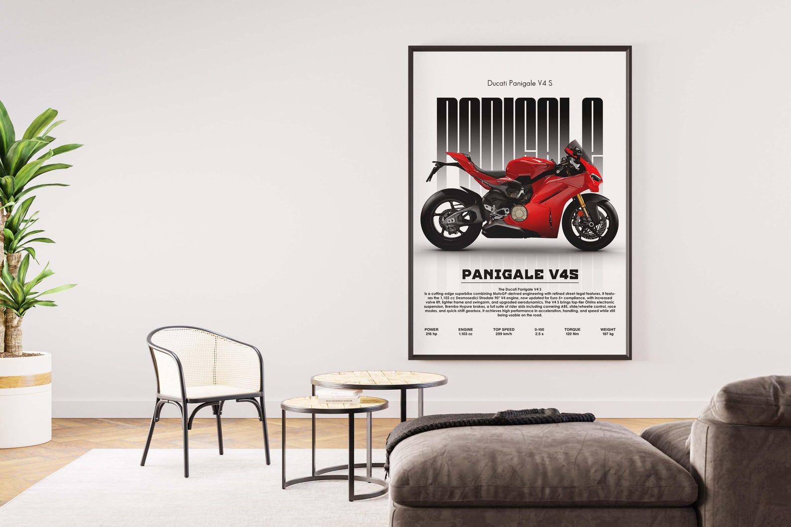 Ducati Panigale V4 S Poster: Superbike Garage Wall Art (digital ...