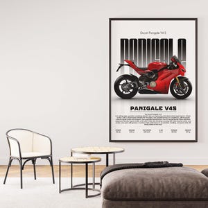 Ducati Panigale V4 S Poster: Superbike Garage Wall Art (digital ...