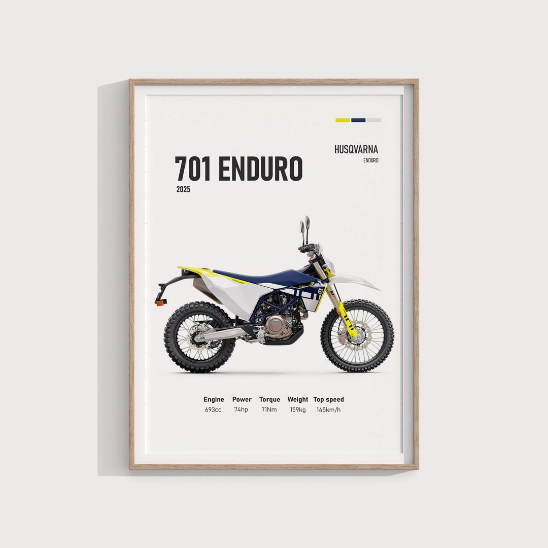 Husqvarna 701 Enduro 2025 Poster Premium Offroad Motorcycle Art High ...