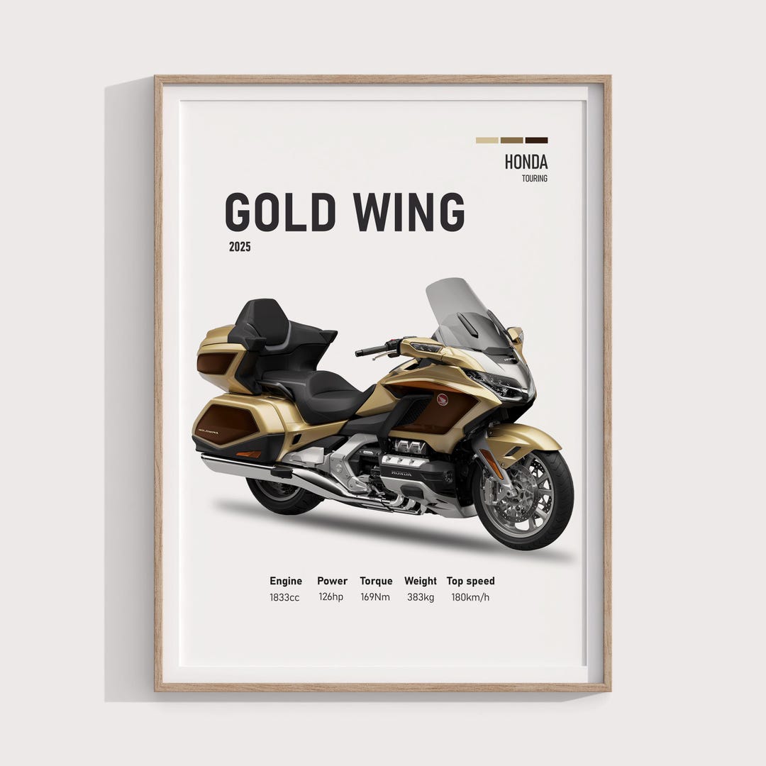 Honda GL1800 Gold Wing 2025 Tour Poster | Honda Download Gift for ...