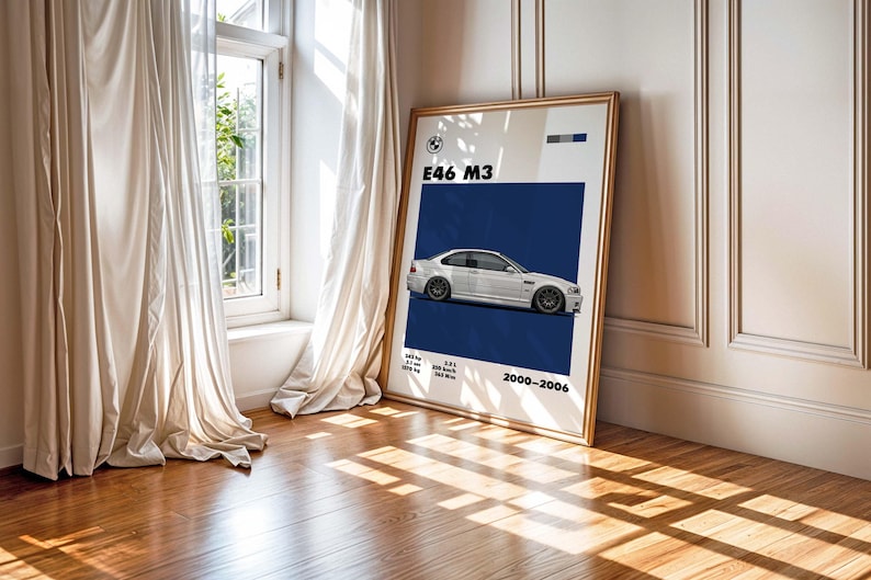 BMW E46 M3 Poster | Digital Download | M Series Legend Wall Art ...