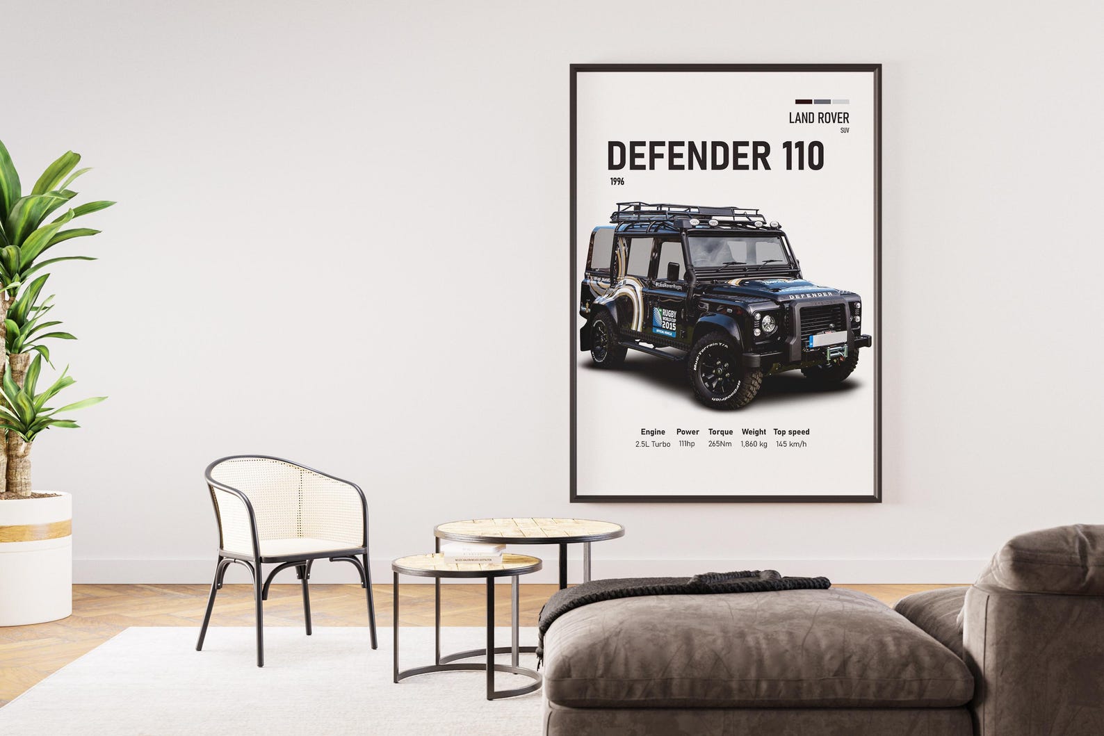 1996 Land Rover Defender 110 Poster | Classic 4x4 SUV Artwork | Perfect ...
