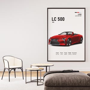 2025 Lexus LC 500 Poster | Luxury Car Digital Print | Printable Art for ...