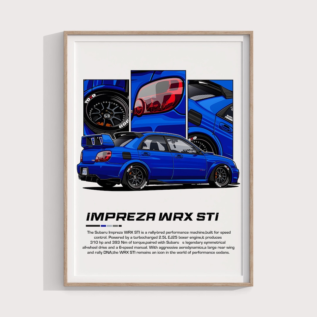 Subaru Impreza WRC Poster | Digital Print Gift for Rally Fans ...