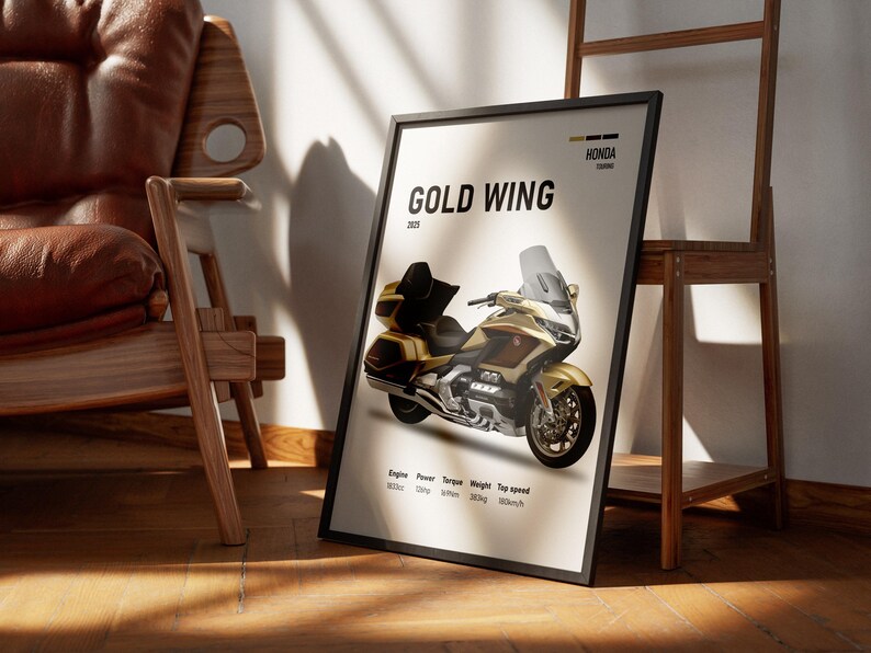 Honda GL1800 Gold Wing 2025 Tour Poster | Honda Download Gift for ...