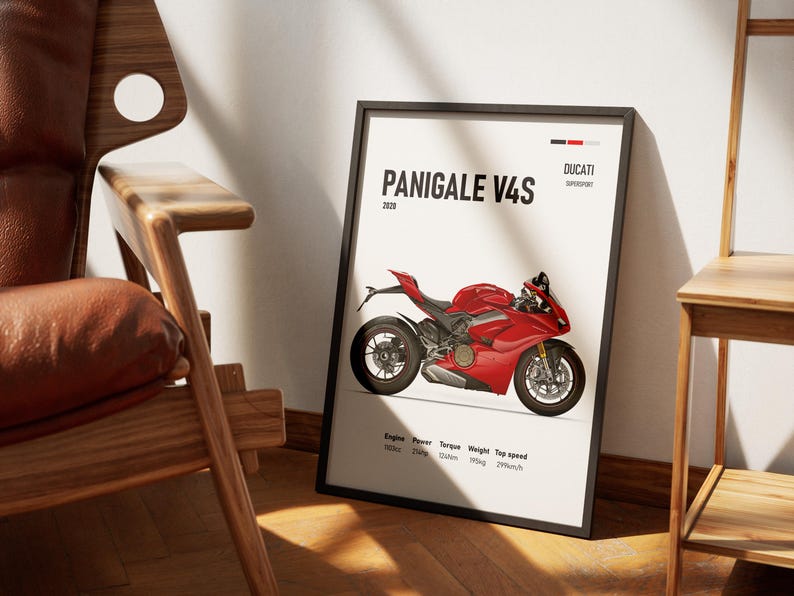 Ducati Panigale V4S 2020 Poster | Iconic Superbike Art | Ducati ...