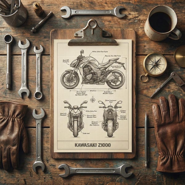 Kawasaki Blueprints - Etsy