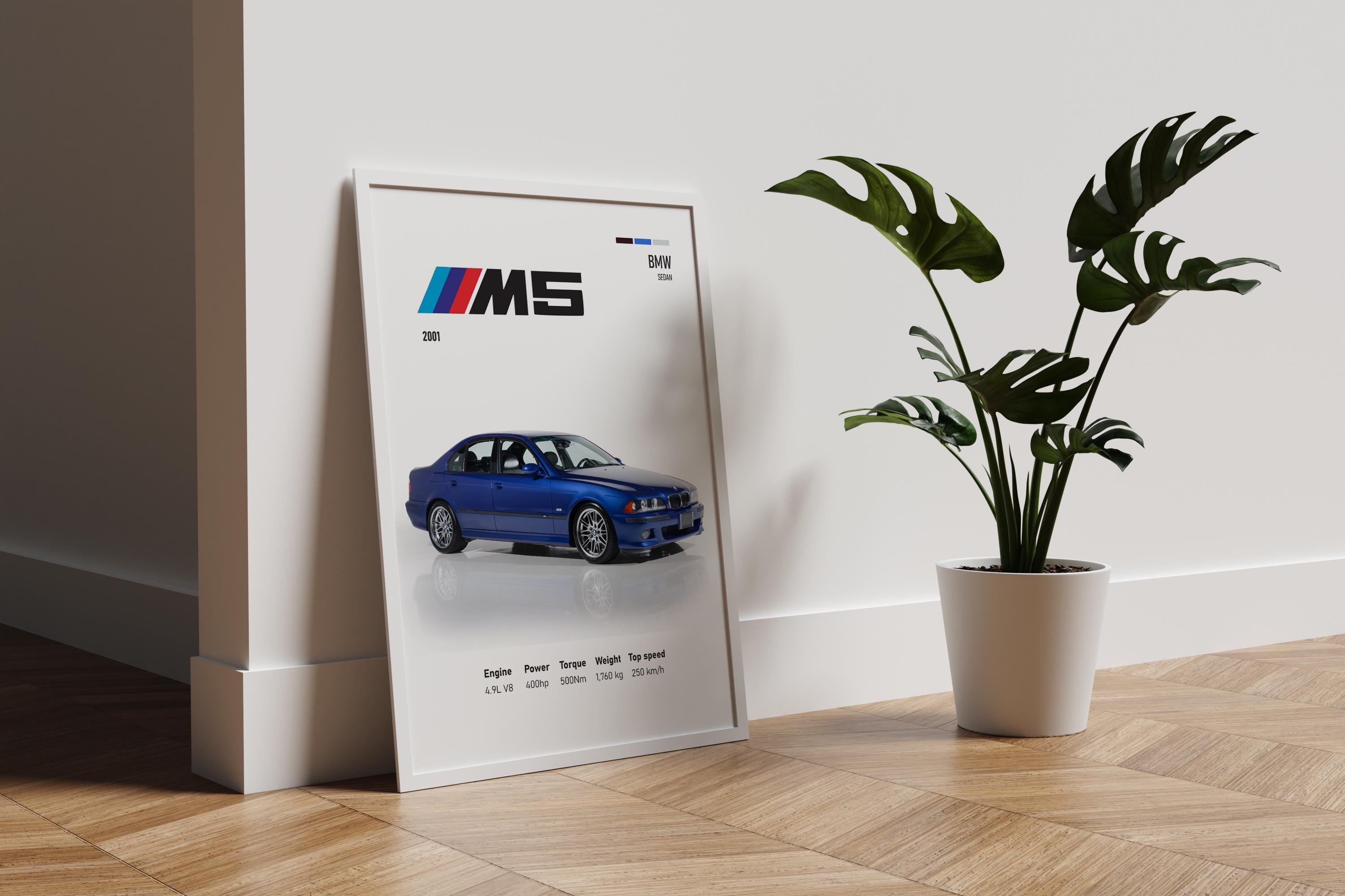 2001 BMW M5 Poster | Luxury Sports Sedan Art | Perfect Gift for BMW M5 ...