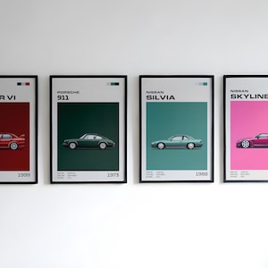 Set of 50+ Car Posters Automotive Home Wall Art Cool Racing Prints ...