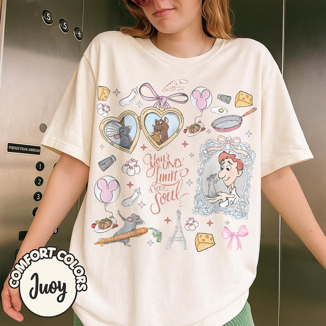 Watercolor Coquette Disney Pixar Ratatouille T-shirt, Remy Little Chef ...