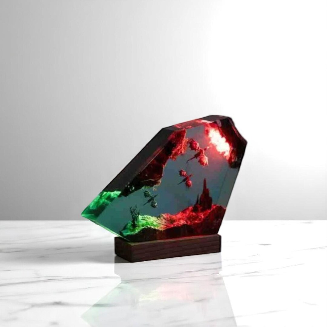 Too.thl.ess Dragon Resin Lamp Ver 2, HTTYD Night Light, Light Fury Lamp ...