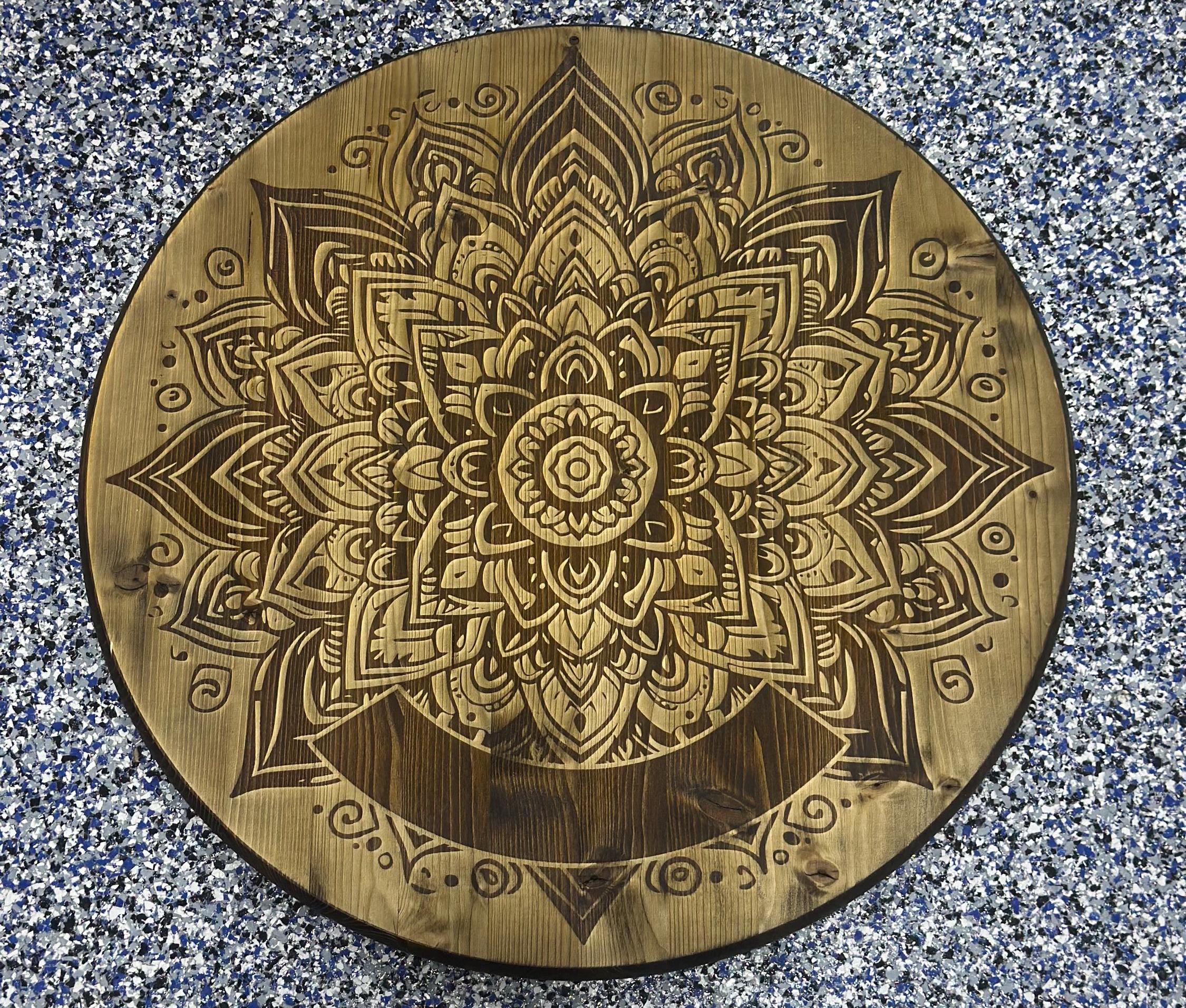 Wooden Mandala Engraving - Etsy