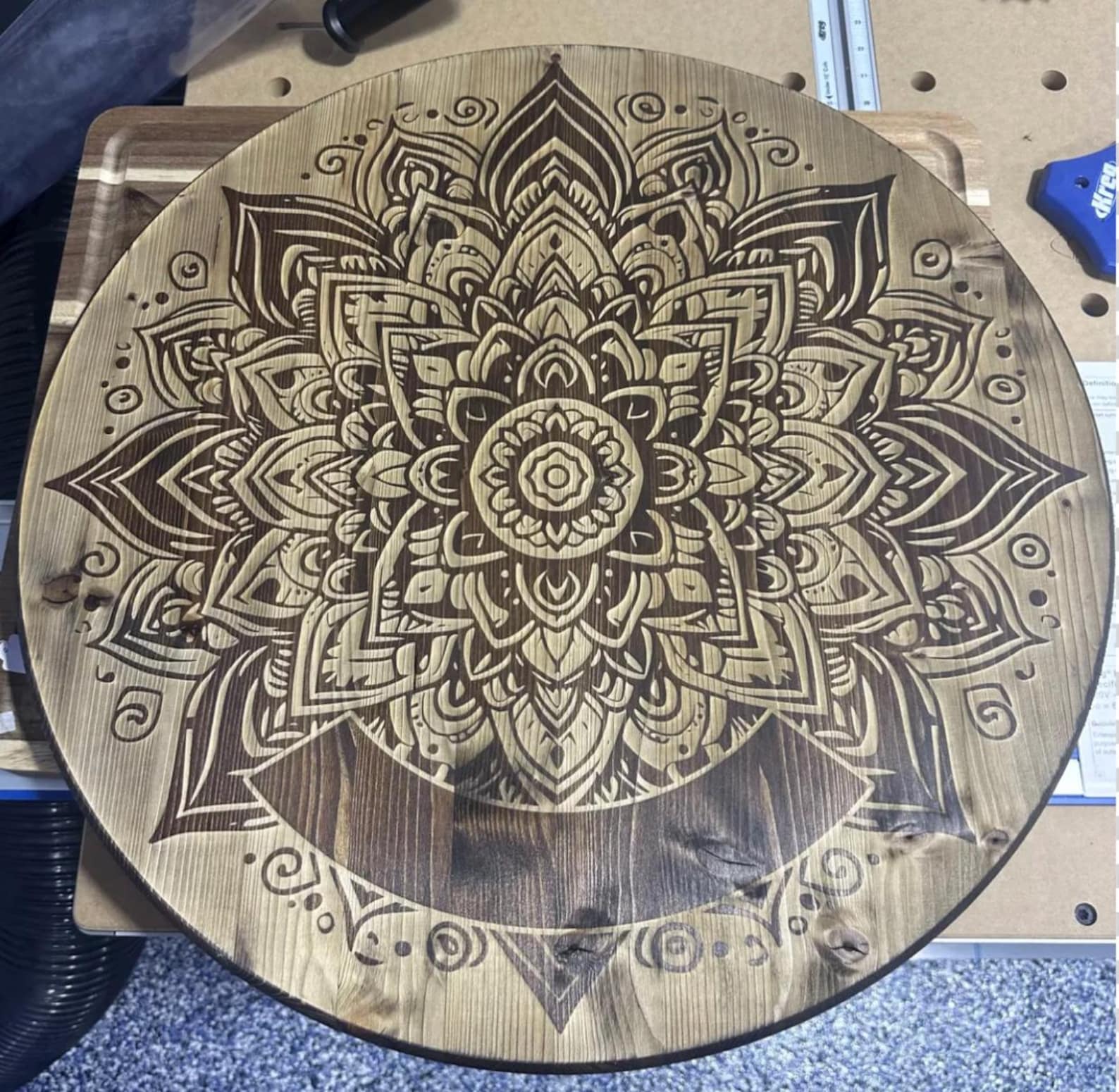 Wooden Mandala Engraving - Etsy