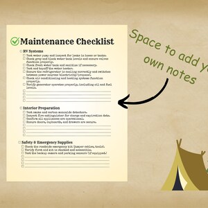 RV Maintenance Checklist Printable | RV Repair Log and Service Tracker ...