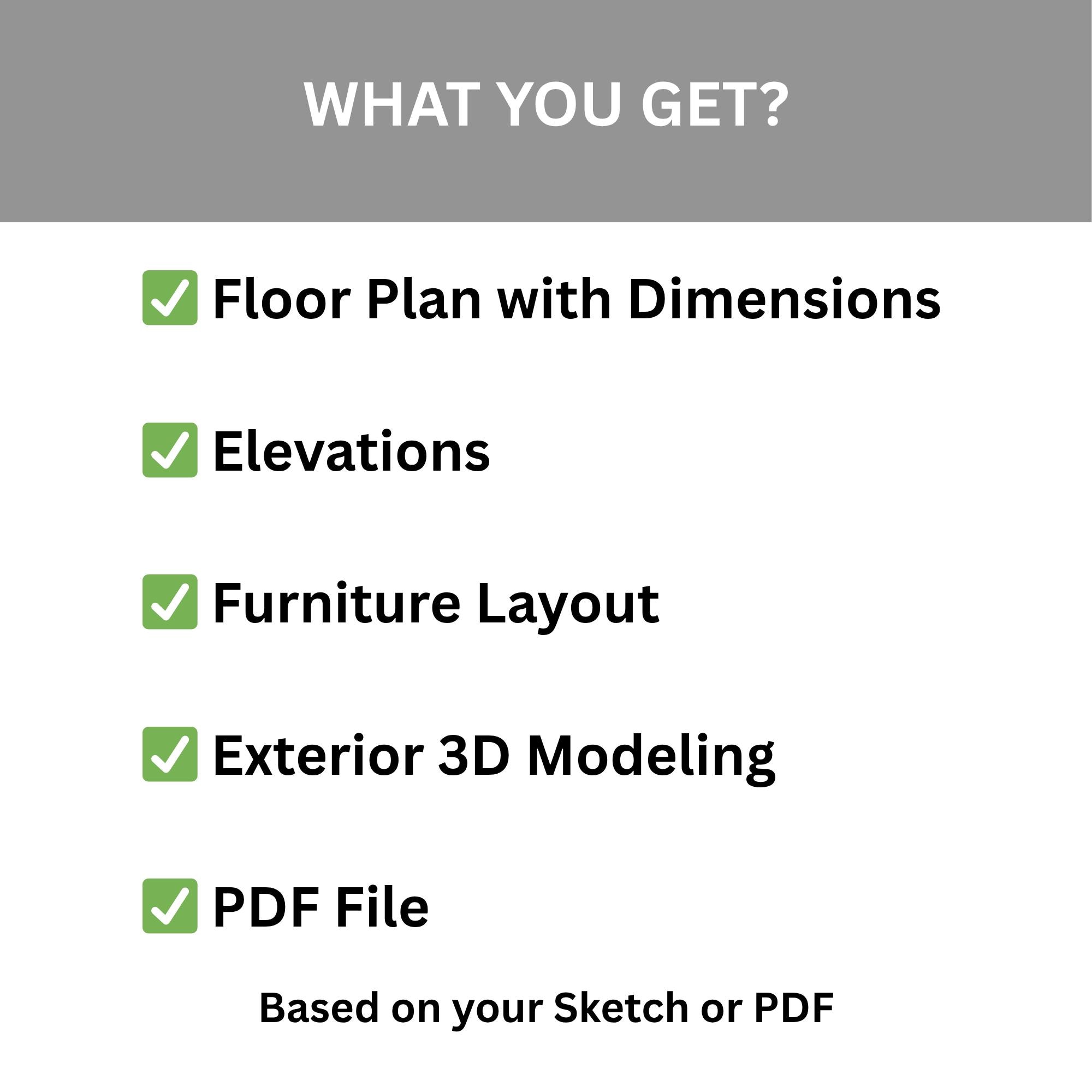Custom Home Plan & 3D Model Design: Residential Floor Plans - Etsy