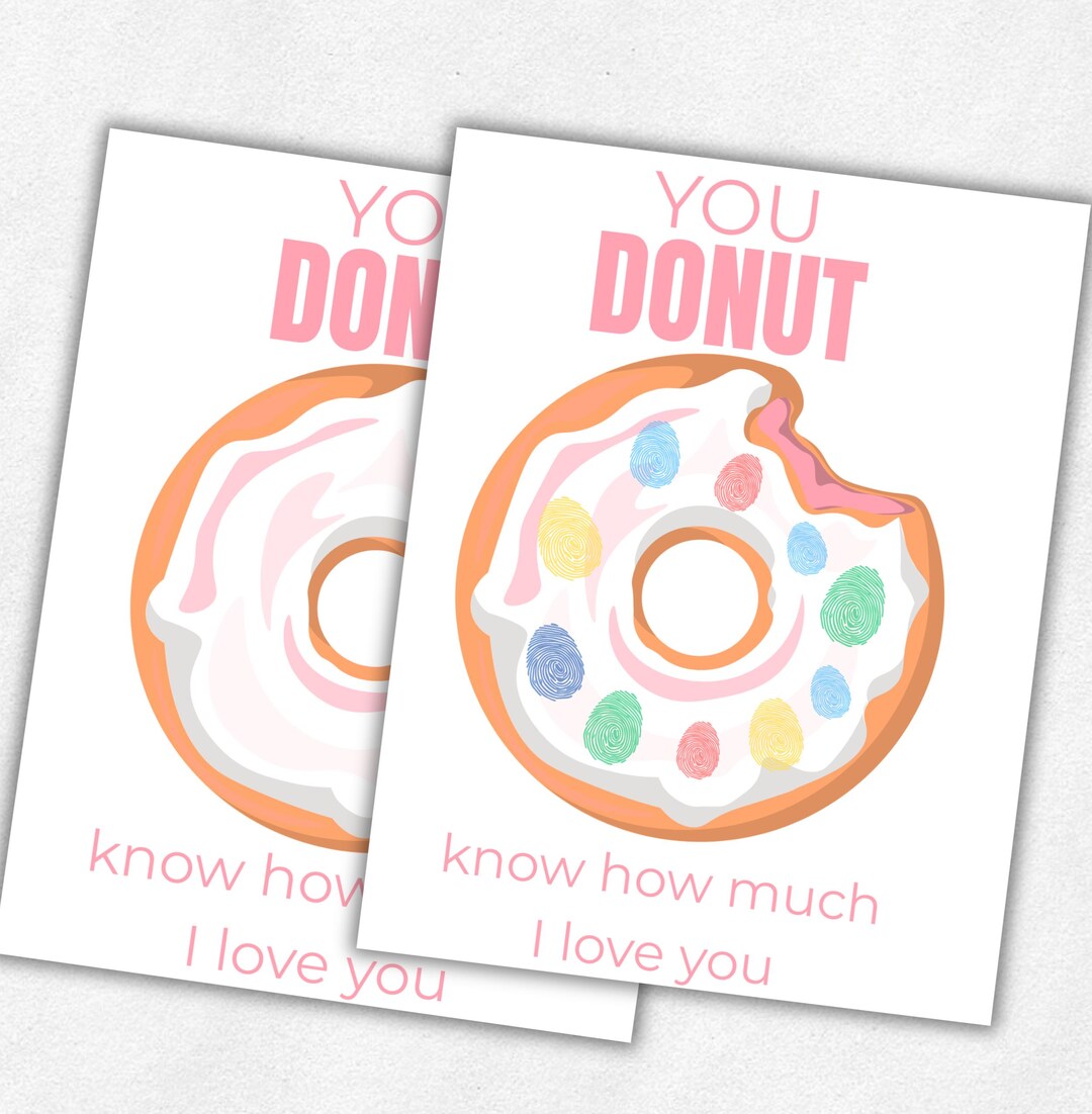 Donut Valentine’s/mother's/father's Day Printable | Kids' Handprint ...