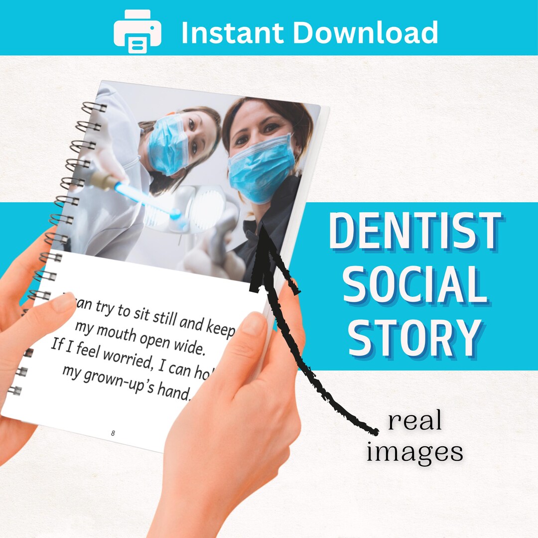 Dentist Social Story Printable Dentist Visit Preparation for Kids Real ...