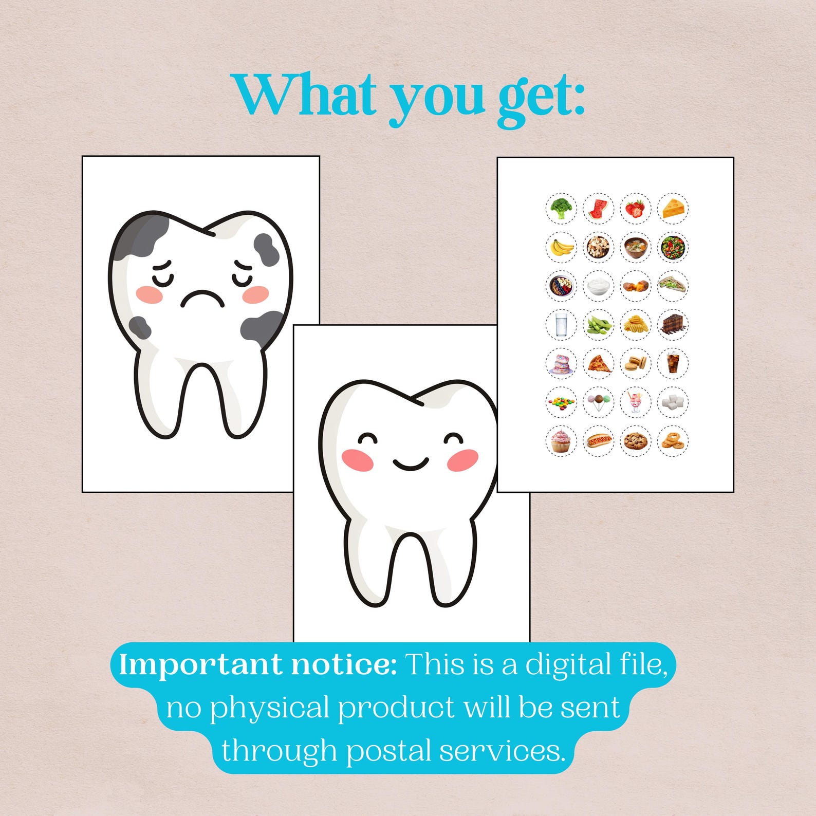 Dental Health Preschool Printable Activity for Kids, Teeth Brushing ...