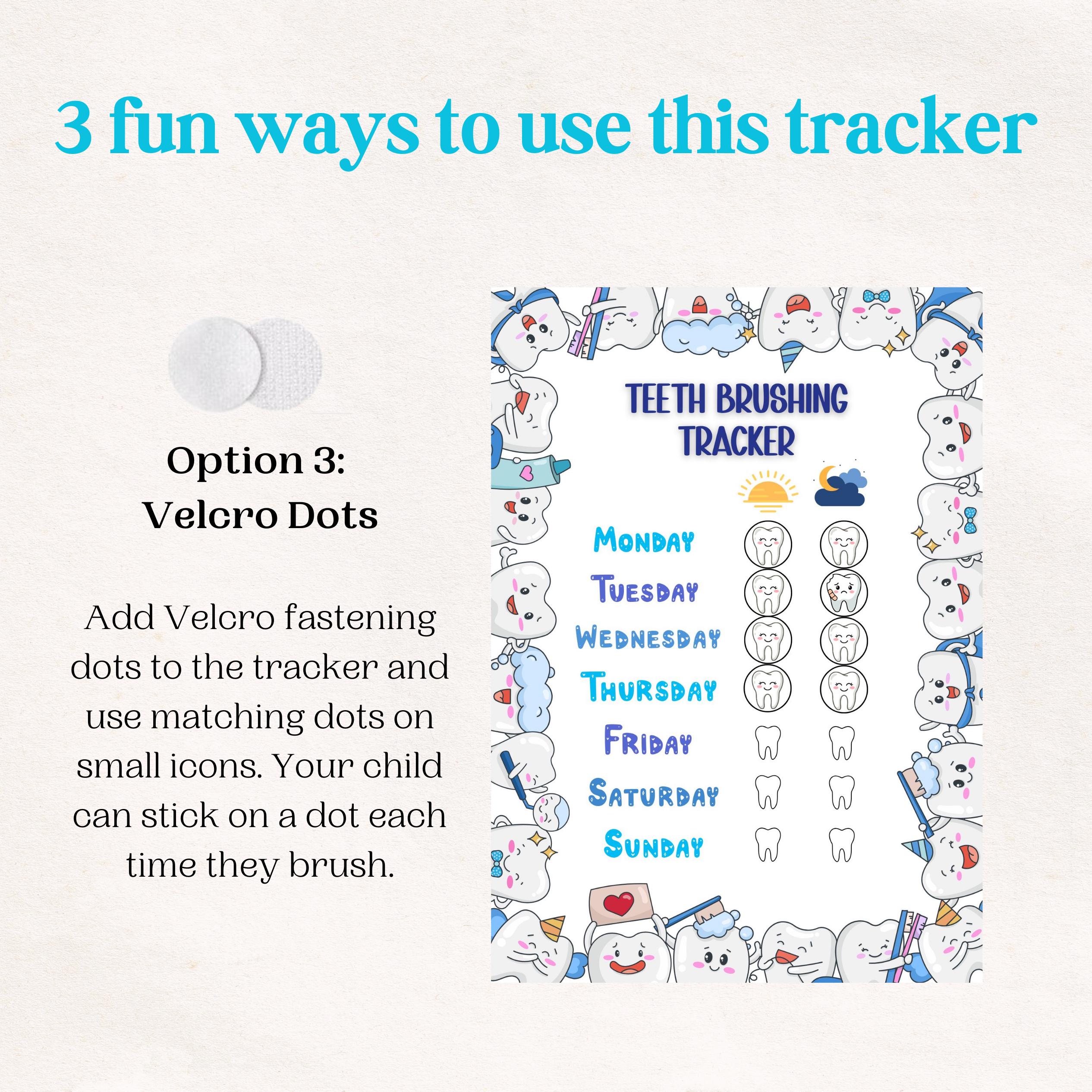 Teeth Brushing Tracker for Kids Printable Weekly Reward Chart Toddler ...