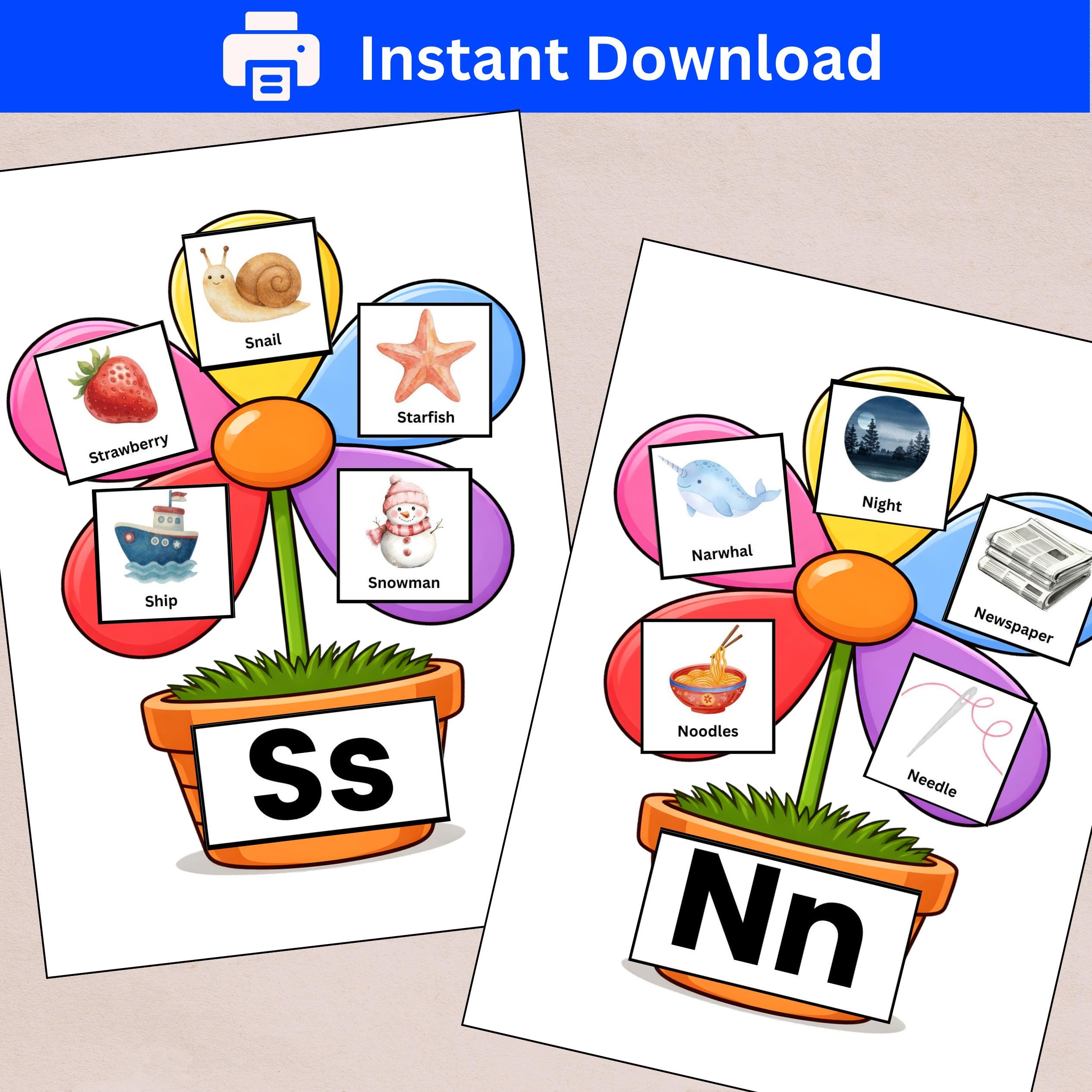 Alphabet Matching Game Printable ABC Letter Recognition Activity ...