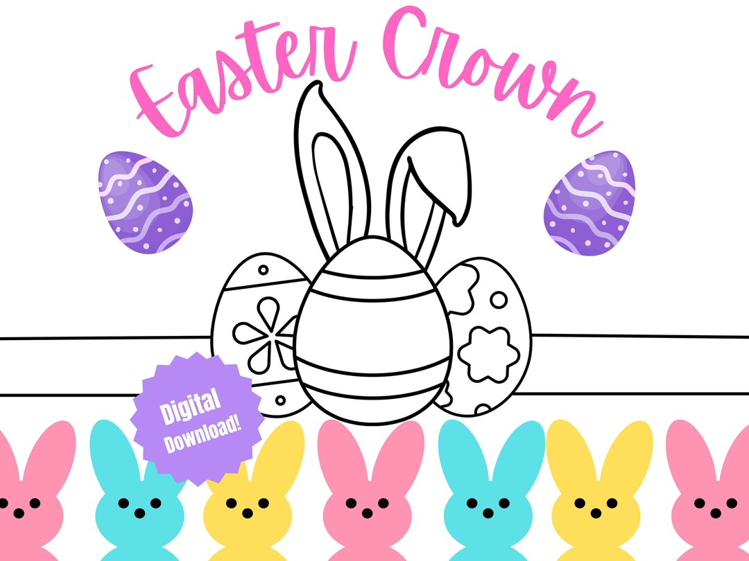 Easter Crown, Easter Paper Crown, Bunny Crown, Easter Hat, Easter Craft ...