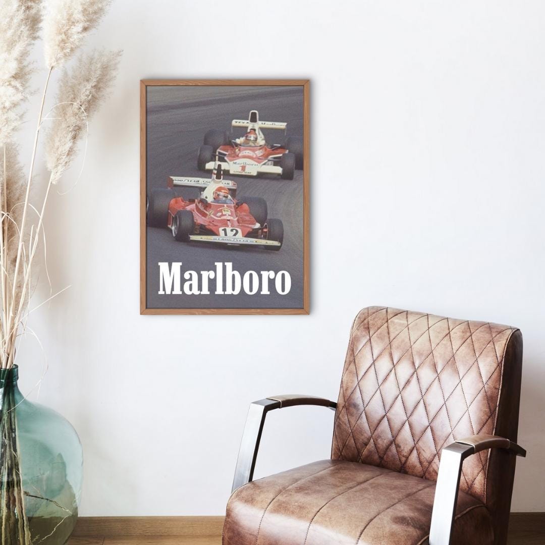 3 Vintage F1 Marlboro Posters set of 3, Marlboro F1, Ayrton Senna ...