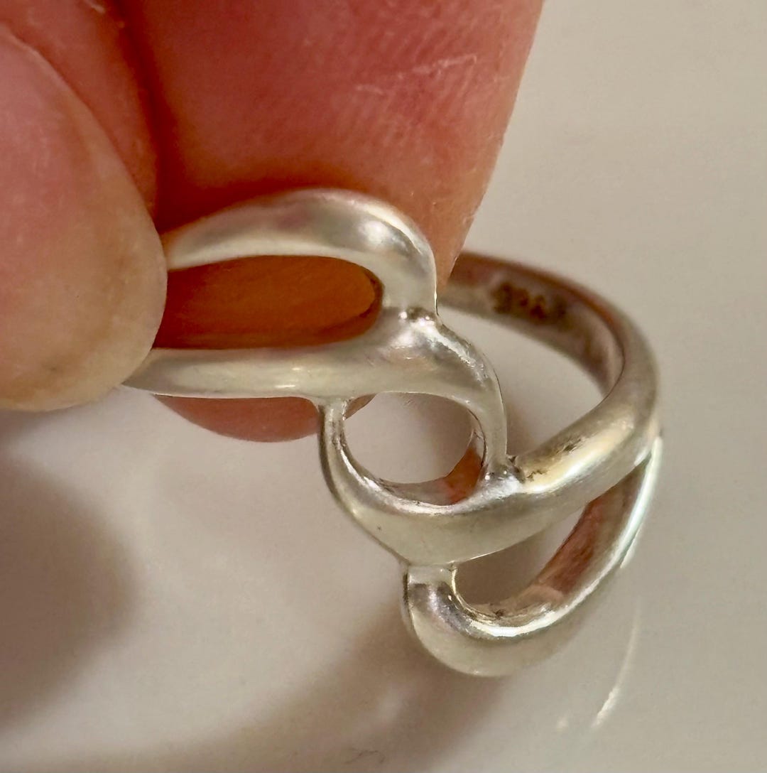 Minimalist Wavy Ring Silver, Solid 925 Sterling Silver Thumb Ring ...