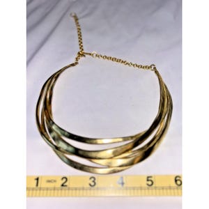 RARE Vintage SIGNED Kenneth Jay Lane Brushed Gold Hinged Choker - Etsy