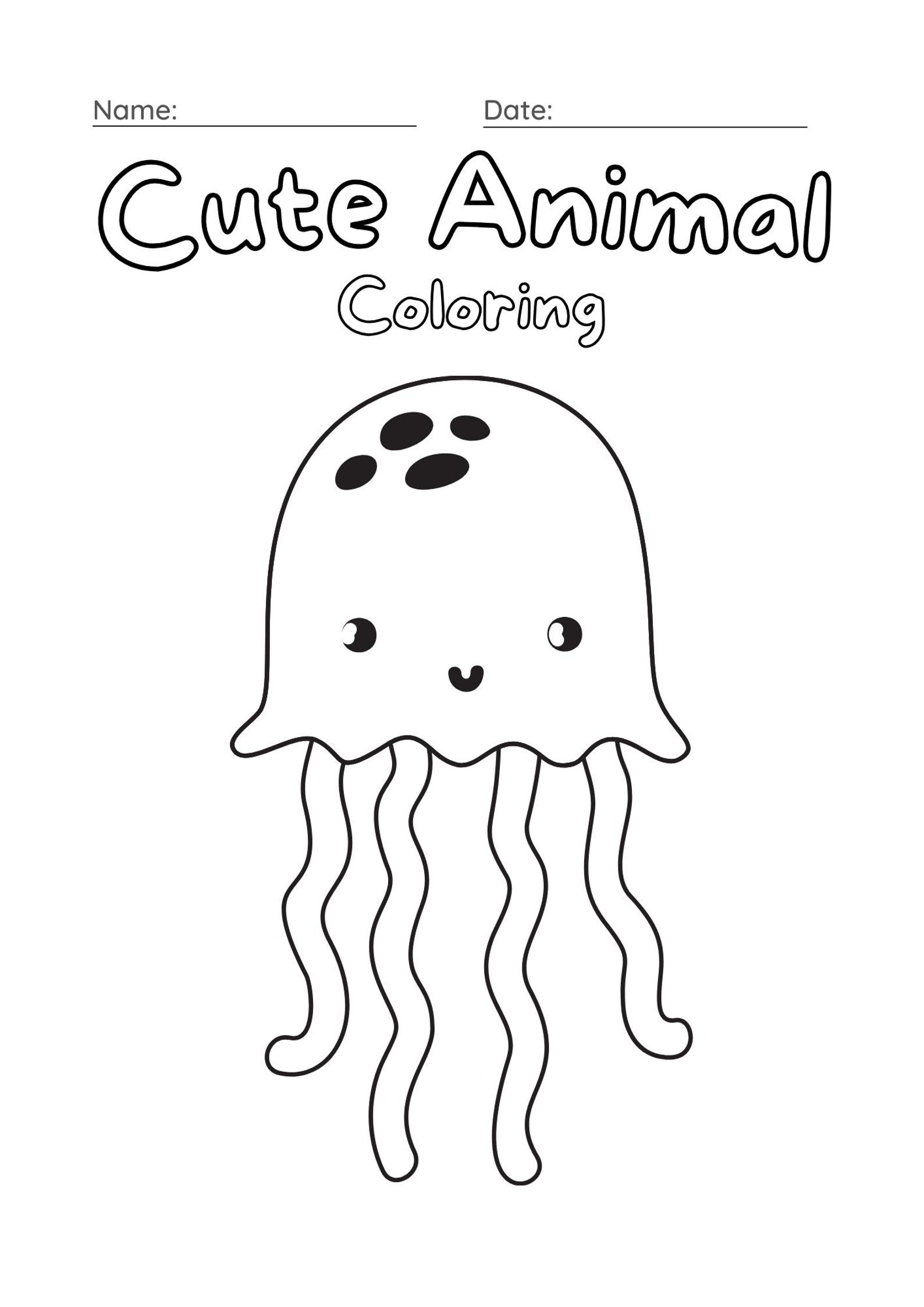 Animal Colouring Pages - Customisable - Etsy