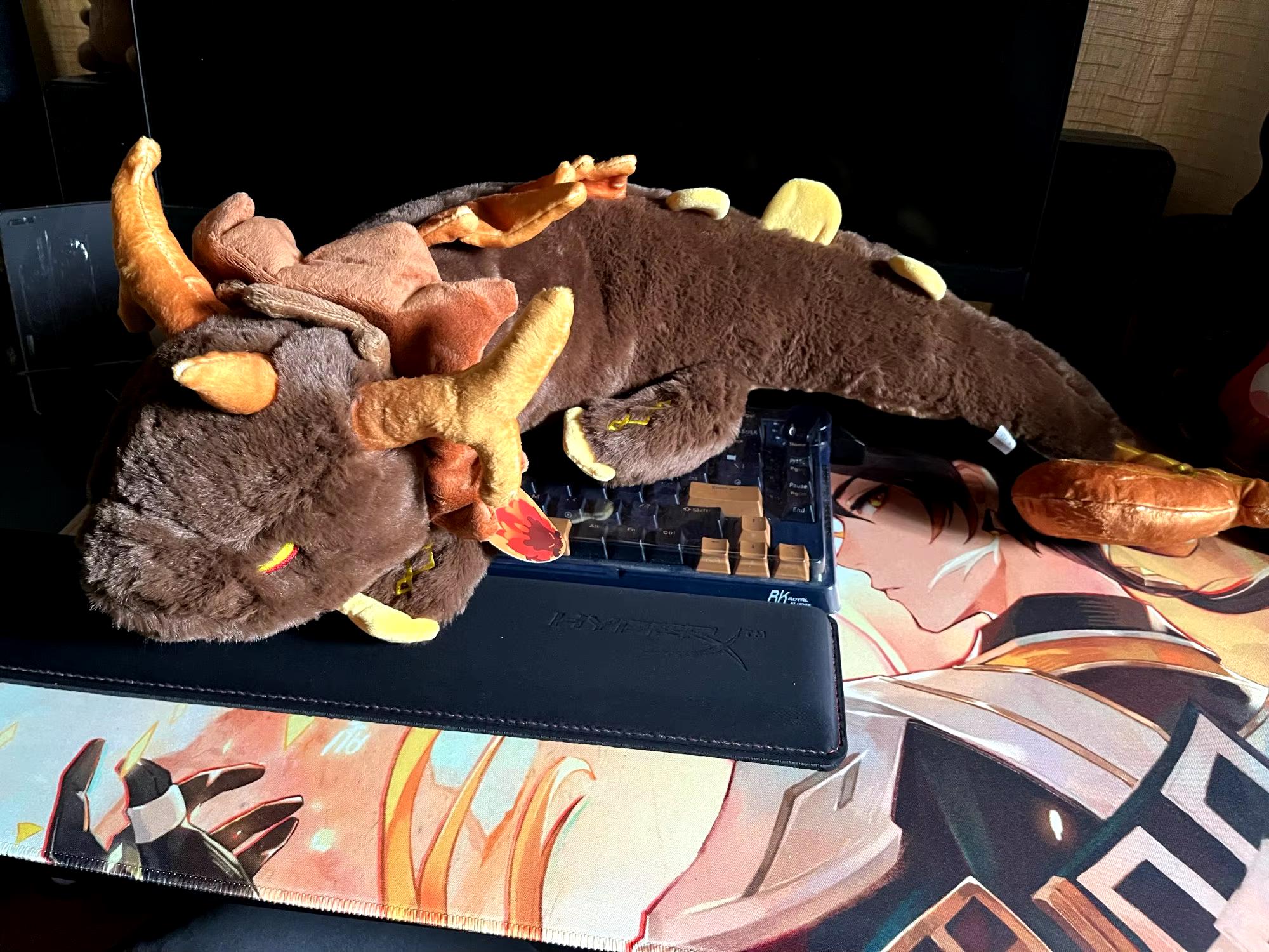 Game Genshin Impact Cosplay Zhong Li Morax Dragon Plush 70 Cm - Etsy