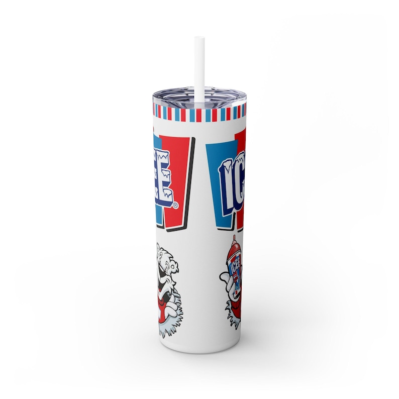 Retro Icee Skinny Tumbler, 20oz Fun Drink Cup for Summer, Icee Lover ...