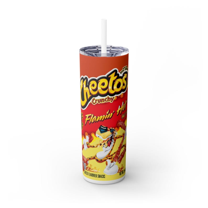 Too Hot to Handle Flamin Hot Cheetos Skinny Tumbler, 20oz, Fun Snack ...
