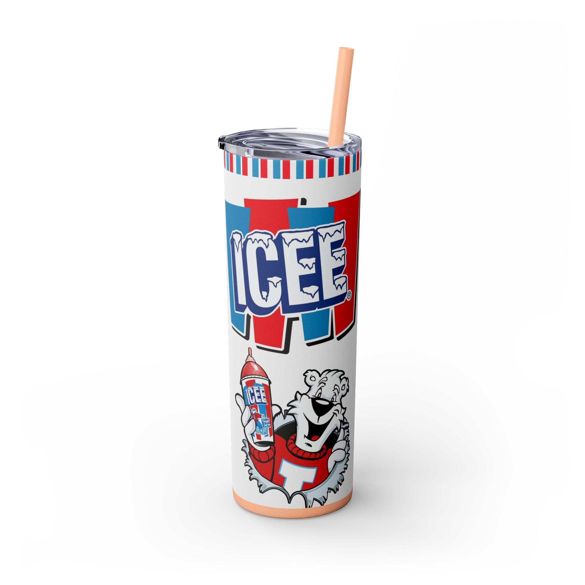 Retro Icee Skinny Tumbler, 20oz Fun Drink Cup for Summer, Icee Lover ...
