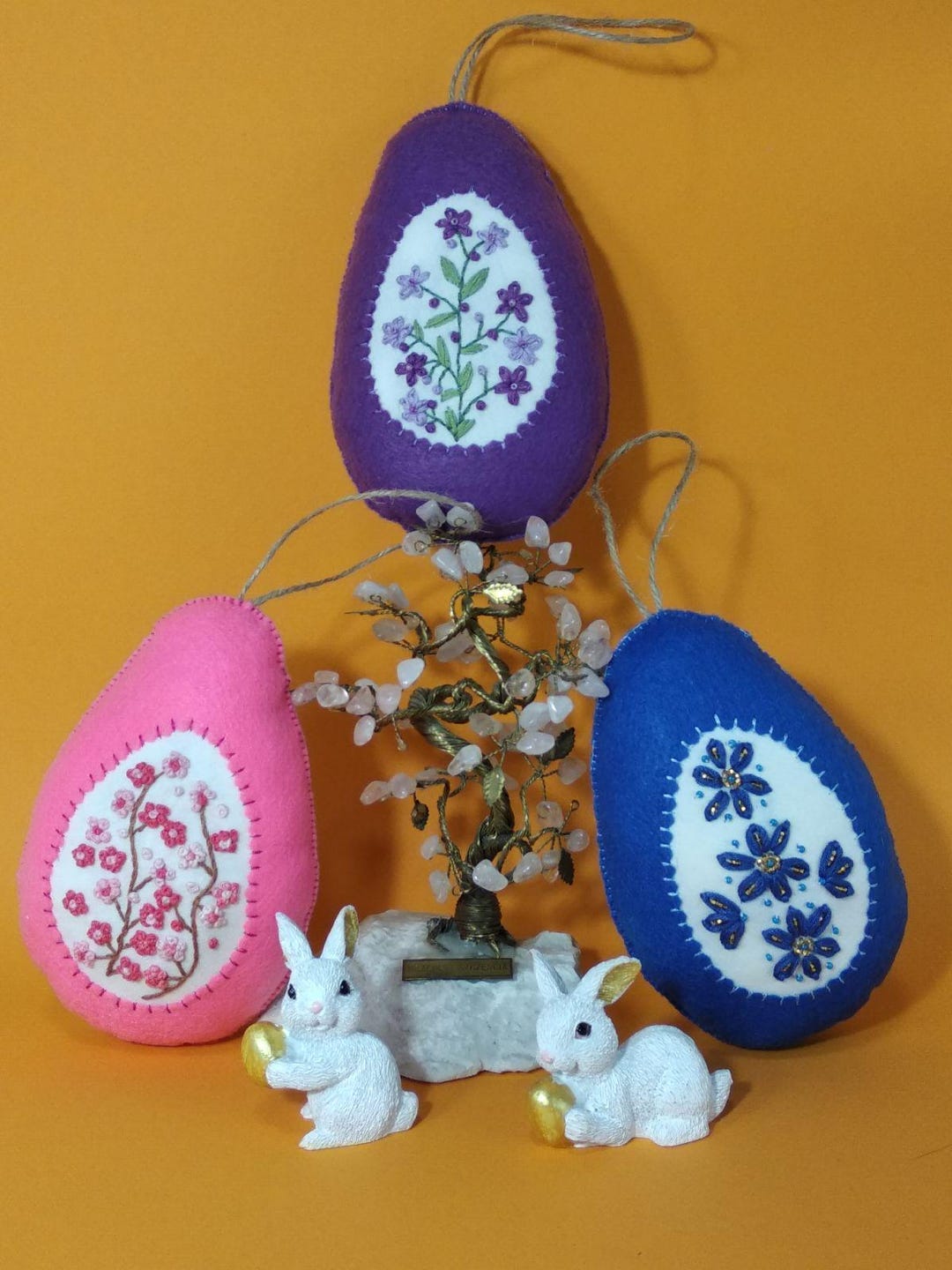Embroidered Felt Easter Eggs – PDF Pattern for a Cute DIY Decoration - Etsy