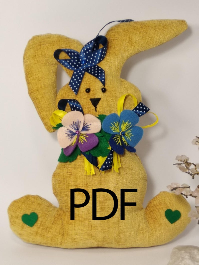 Rabbit Sewing Pattern – PDF Pattern for a Cute DIY Decoration - Etsy ...