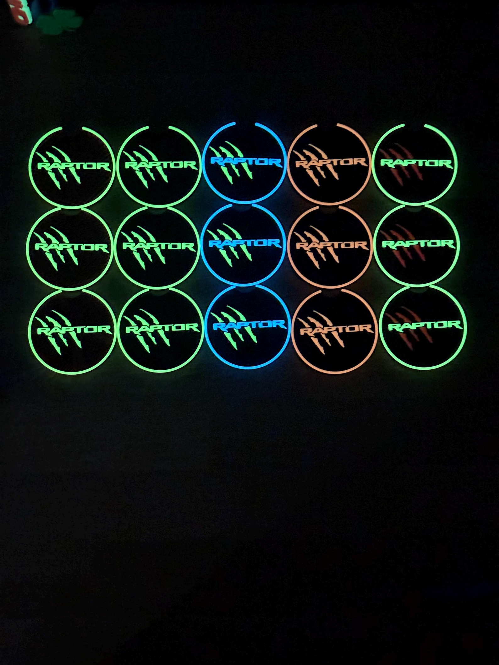 Ford Raptor Coasters: Custom Fit Cup Holder Inserts, Glow or Non-glow ...