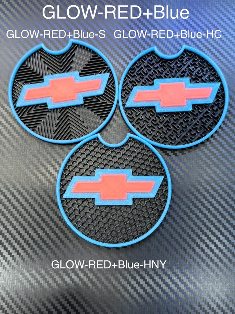 Chevrolet Bowtie Coasters: Glow-in-dark Chevy Cup Holder Inserts - Etsy