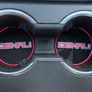Set of 2 - Glow in the Dark GMC Denali Cup Holder Coasters–fits 2015 ...