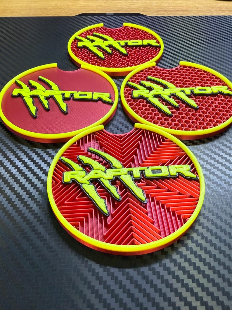 Ford Raptor Coasters: Custom Fit Cup Holder Inserts, Glow or Non-glow ...
