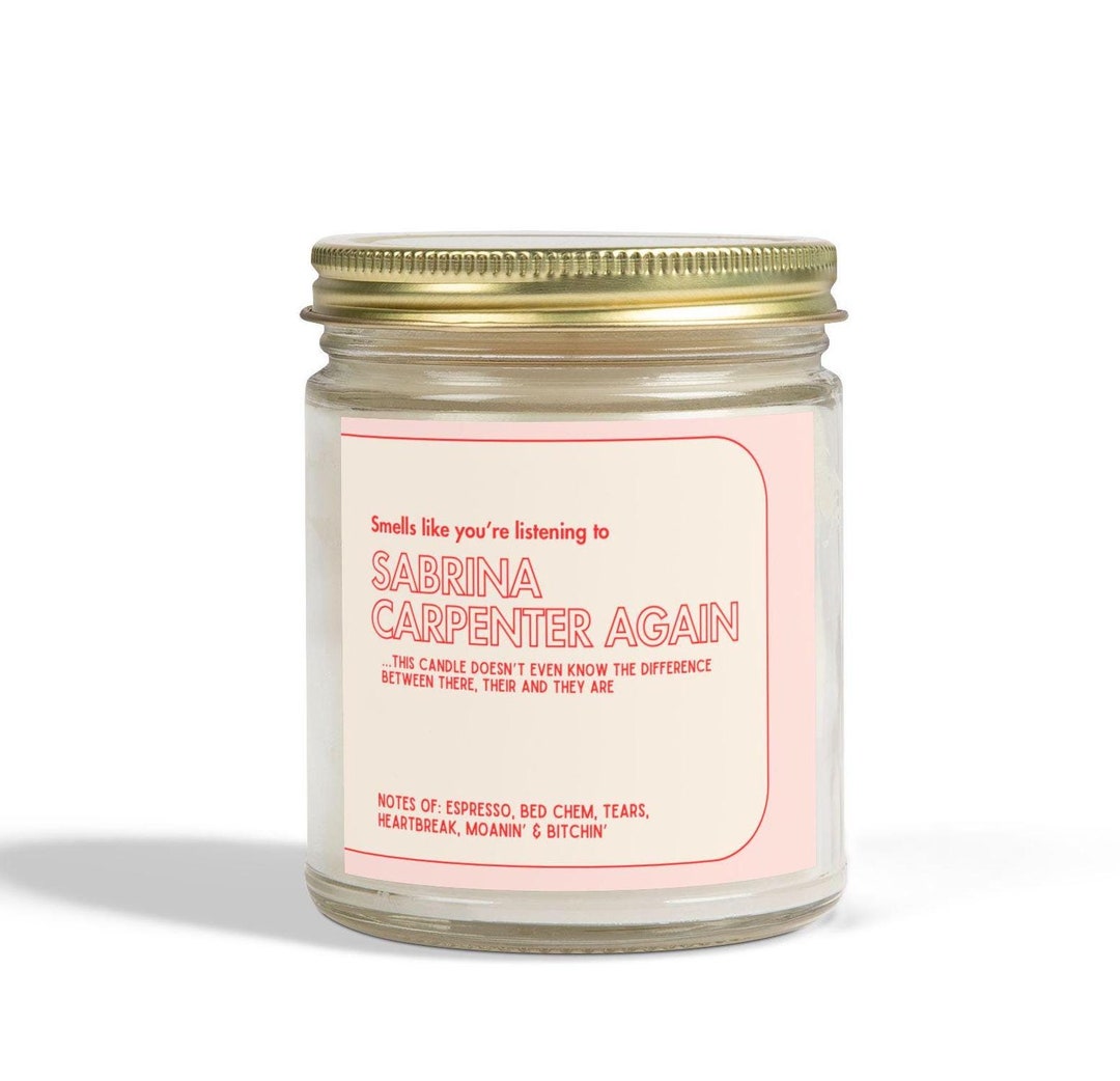 Sabrina Carpenter Themed Candle, Hand-poured Coconut Wax Elegant ...