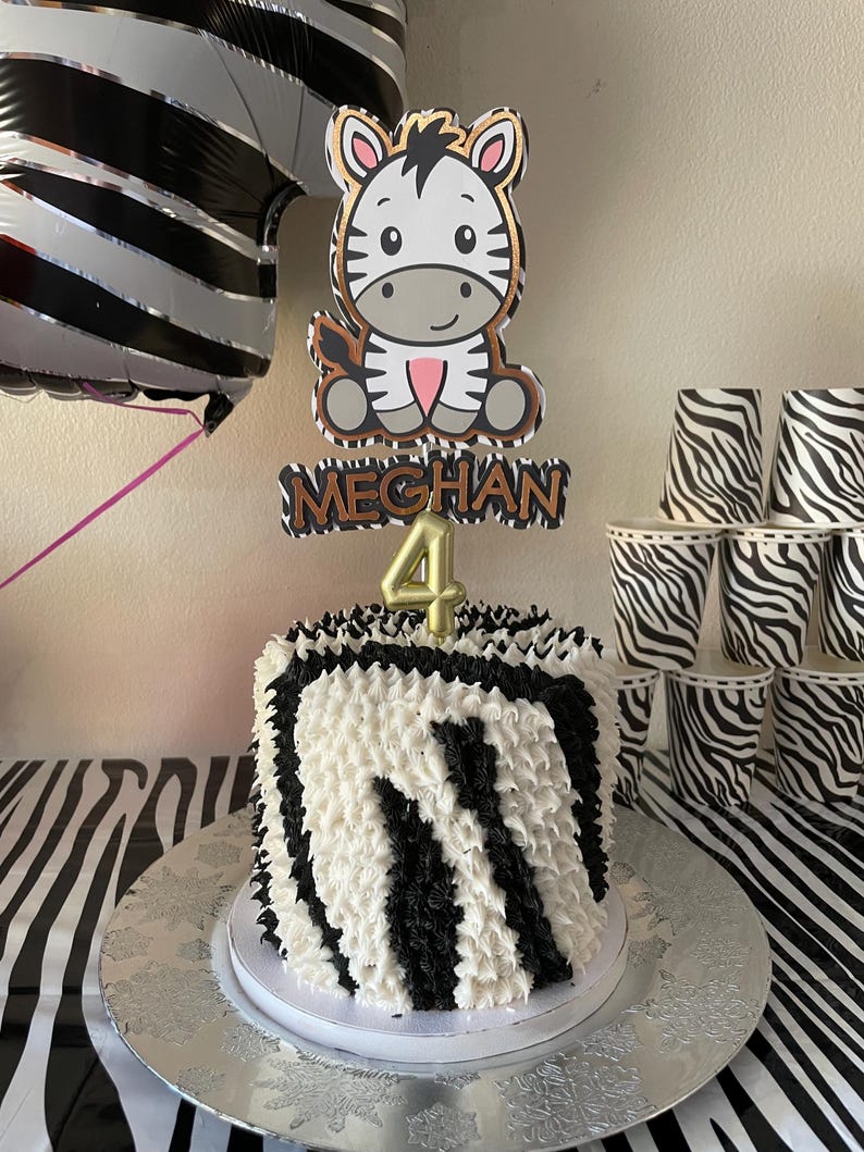 ZEBRA CAKE TOPPER - Etsy