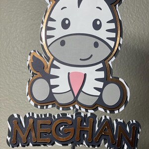 ZEBRA CAKE TOPPER - Etsy