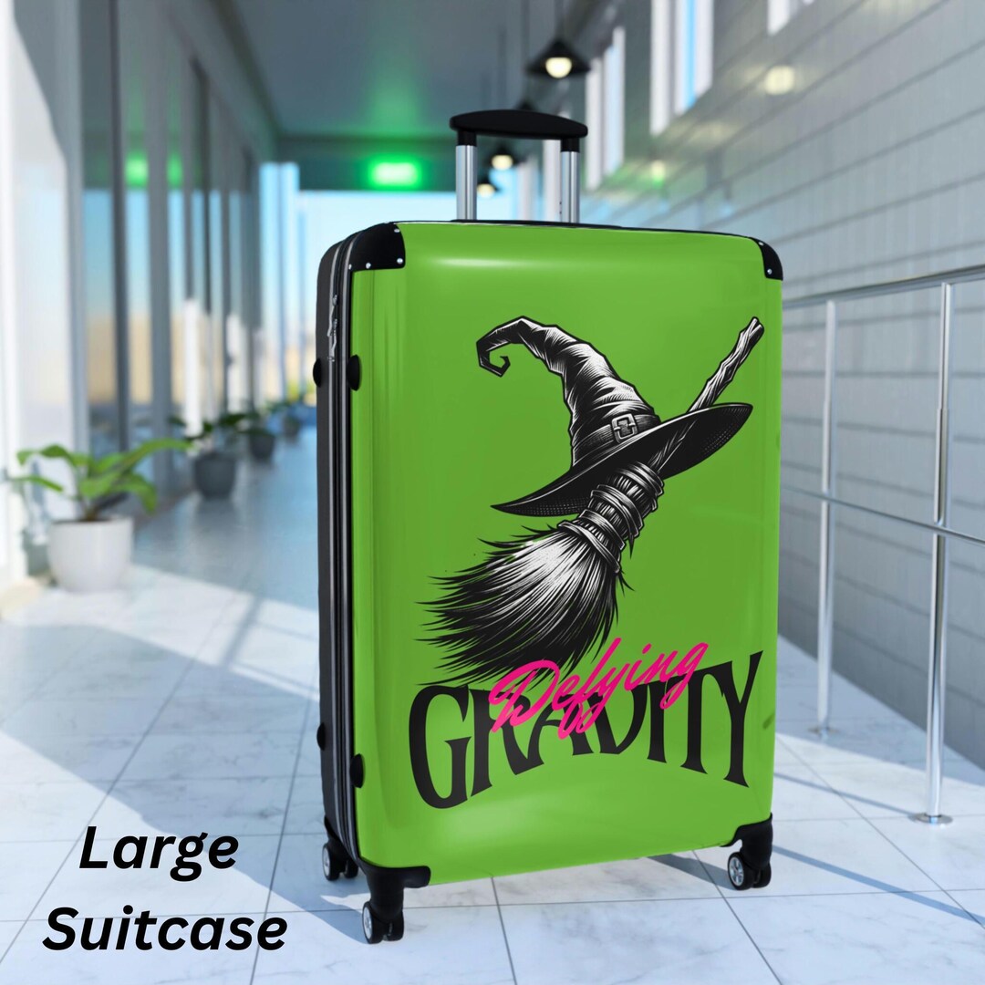 Defying Gravity Luggage| Witch Flying Broom Suitcase| Personalized ...