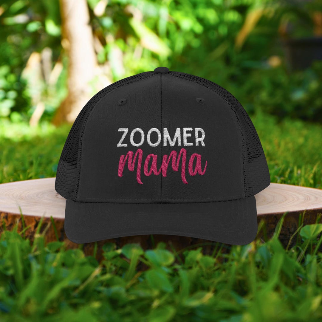Gen Z Trucker Hat Mama Embroidery, Trucker Cap for Gen Z Mom, Zoomer ...