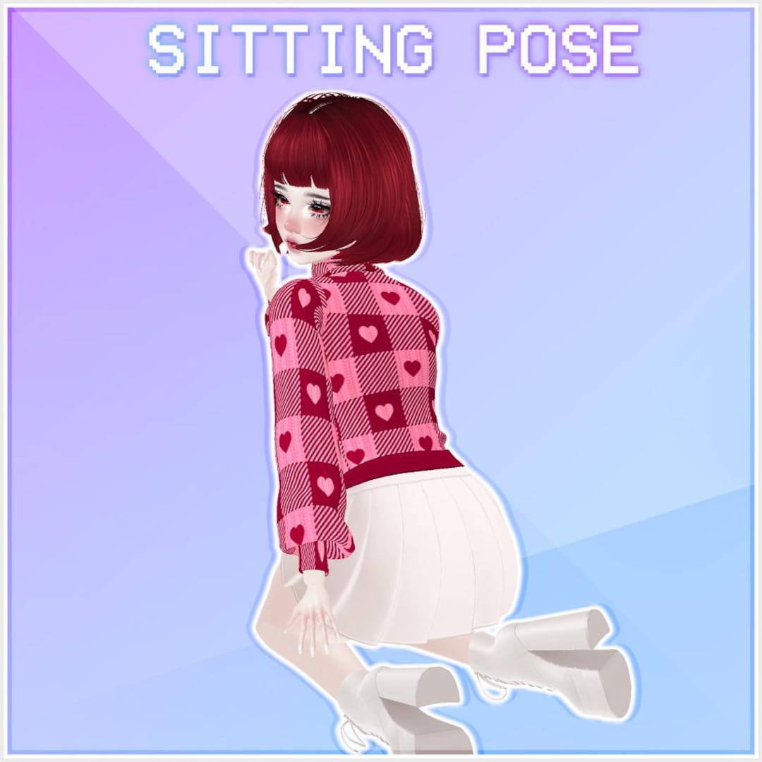 IMVU Scaled Sitting Avatar Pose - Star Fruit | 100, 90, 80, 70, 60, 50 ...