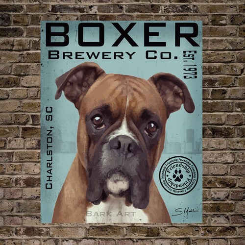 Boxer Boxer Gift Boxer Sign Dog Lover Gift Custom Street | Etsy