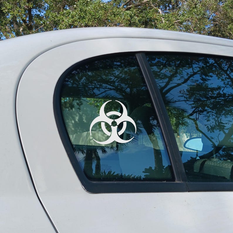 Biohazard Vinyl Decal, Choose Your Color & Size, Weather-resistant Car ...