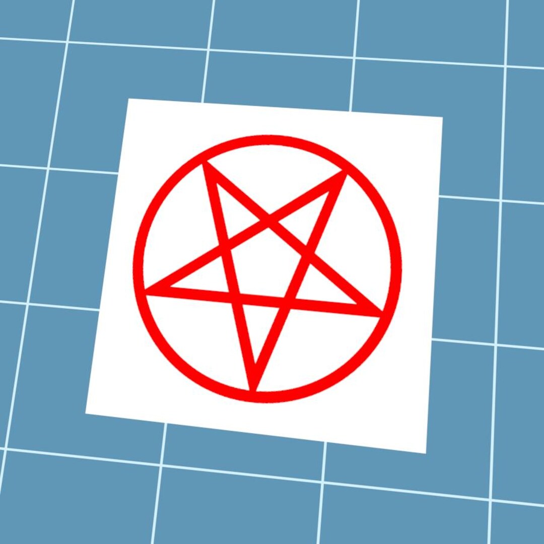 Inverted Pentacle Vinyl Decal, Choose Your Color & Size, Weather ...