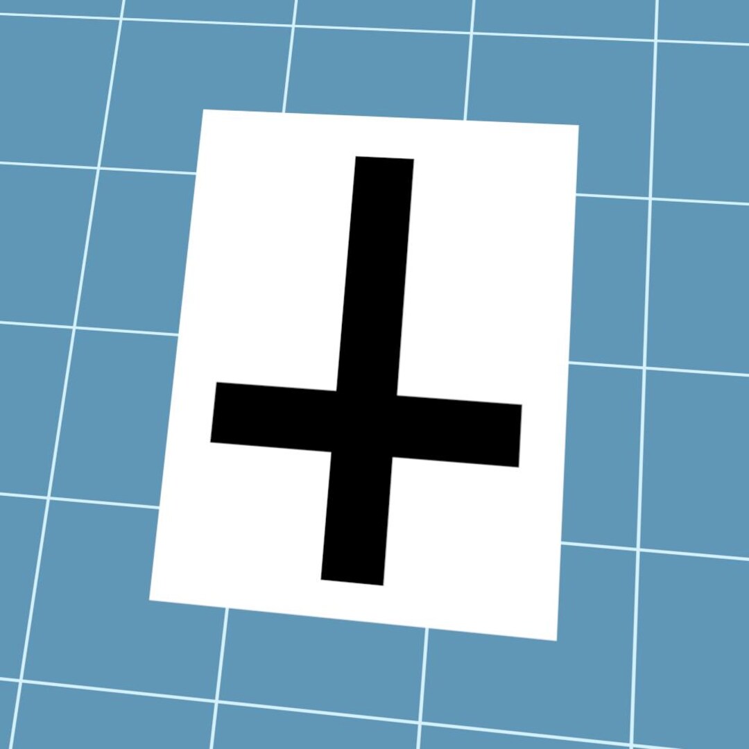 Inverted Cross Vinyl Decal, Choose Your Color & Size, Weather-resistant ...