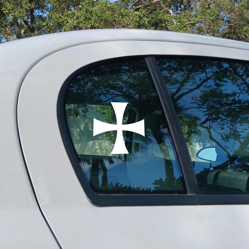 Knight's Templar Cross Vinyl Decal, Choose Your Color & Size, Weather ...